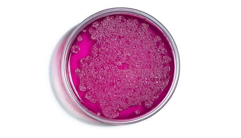 Petri Dish with Bacteria Isolated on White, Top View Stock Image ...