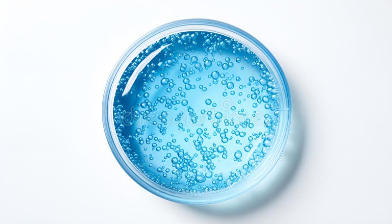 Petri Dish with Bacteria Isolated on White, Top View Stock Photo ...