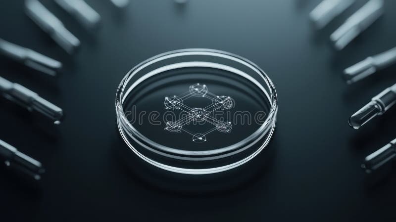 Detailed Inspection of a Petri Dish with Scientific Structure ...