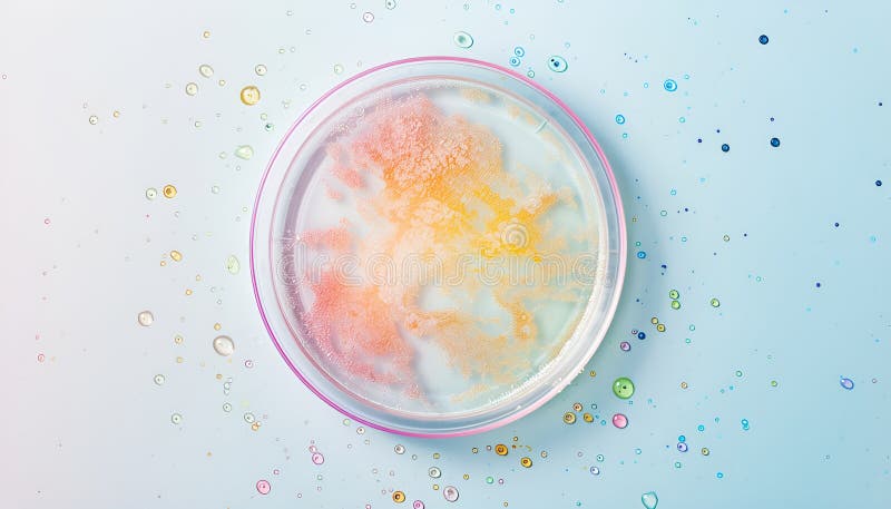Petri Dish with Liquid Sample on Light Background, Top View Stock Image ...