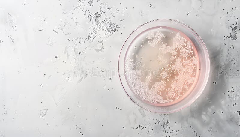 Petri Dish with Liquid Sample on Light Background, Top View Stock Photo ...
