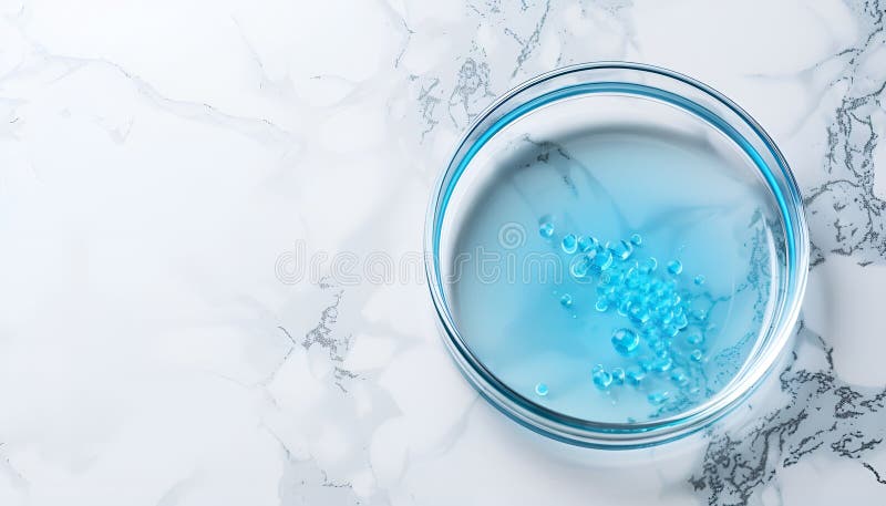 Petri Dish with Liquid Sample on Light Background, Top View Stock Photo ...