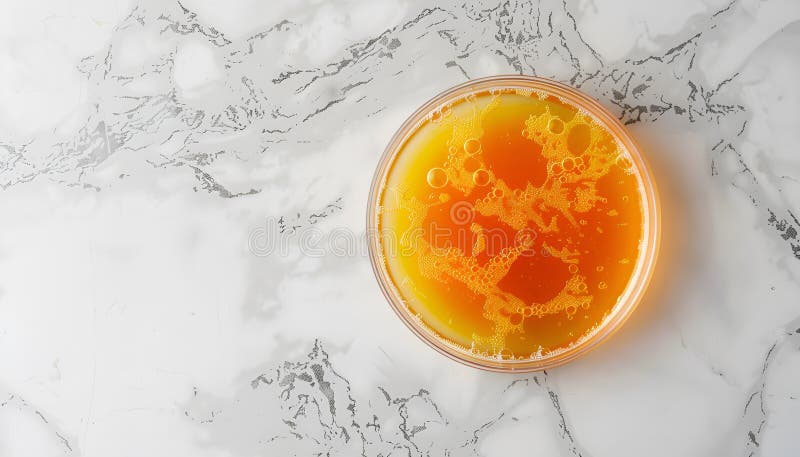 Petri Dish with Liquid Sample on Light Background, Top View Stock Photo ...