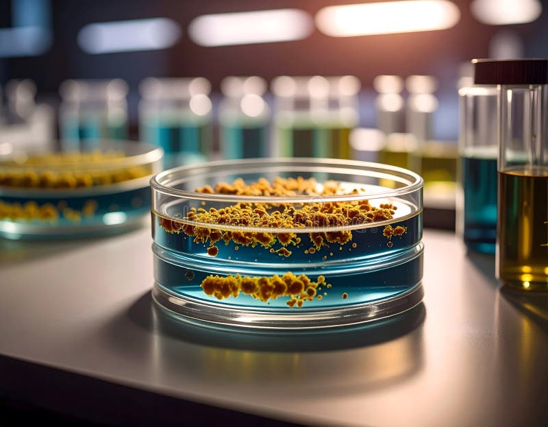 Petri Dishes with E. Coli Bacterial Growth Stock Image - Image of ...