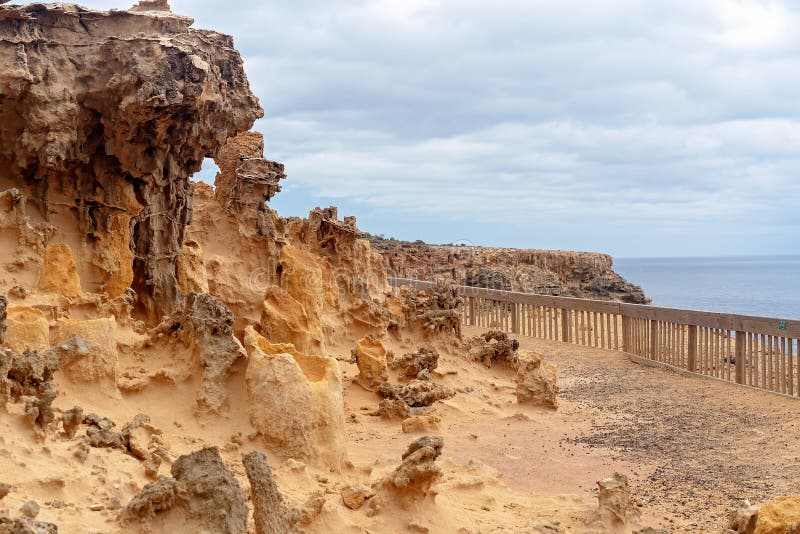 The Petrified Forest on the Coast of Victoria Australia Stock Image ...