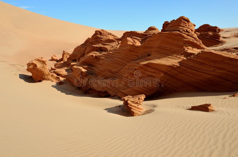 Sand Structures in the Sahara Stock Image - Image of sahara, natural ...