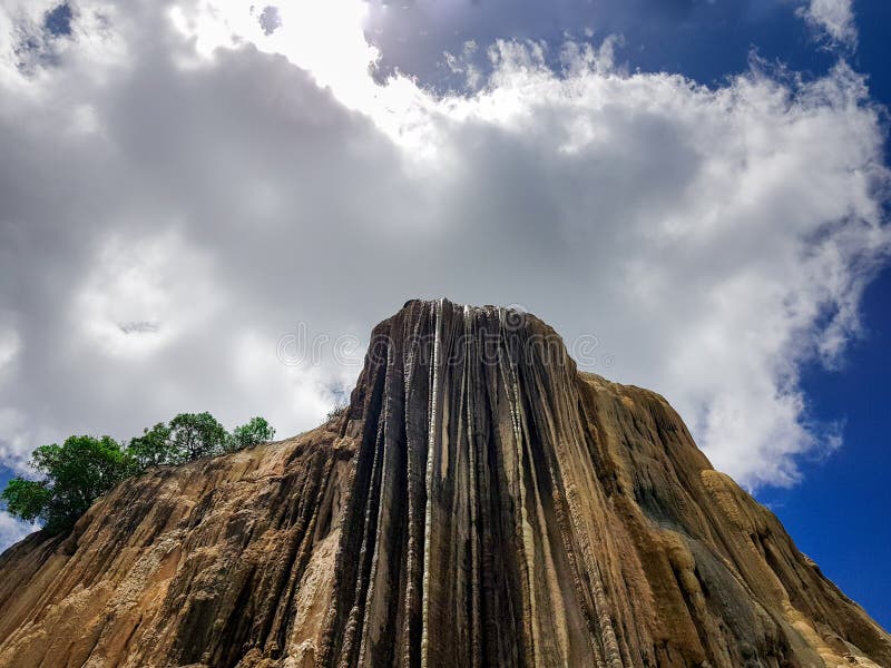Petrified waterfall stock photo. Image of terrain, mexico - 187262530