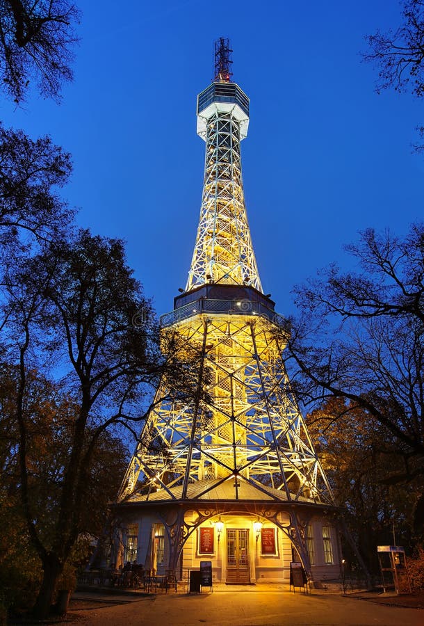 Petrin Lookout Tower (built 1891), Prague, Czech Republic Stock Photo ...
