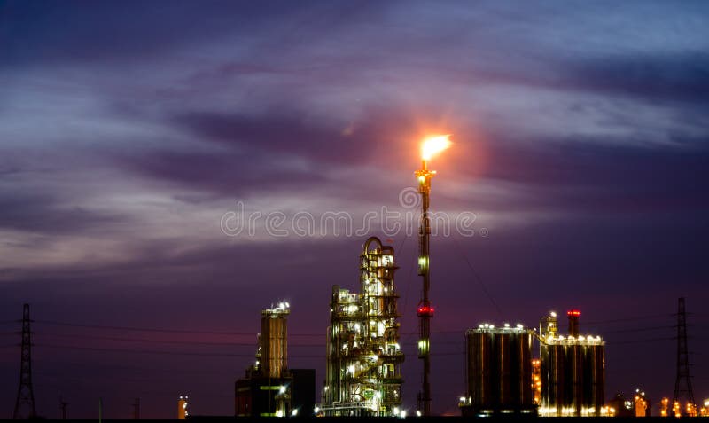 Oil Rig Gas Flare Tower stock photo. Image of industry - 36063698