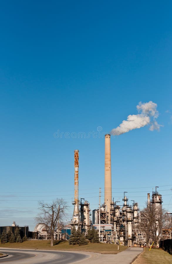 Petrochemical Refinery Plant Stock Photo - Image of outdoors ...