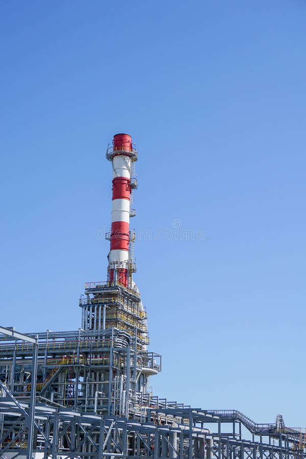 Petrochemistry. Chimney stock photo. Image of chimney - 194189632