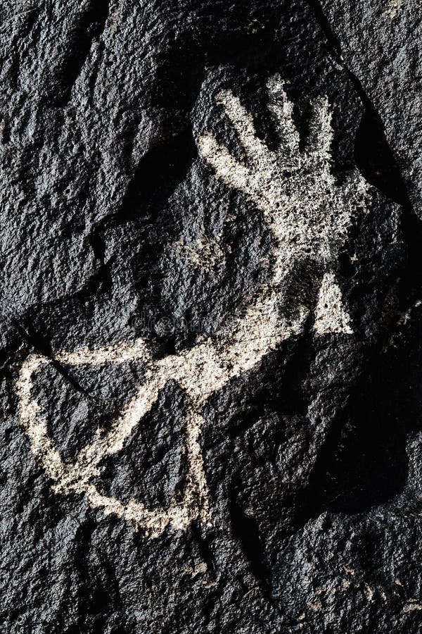 Petroglyph of Hand stock image. Image of petroglyph, volcano - 38769255