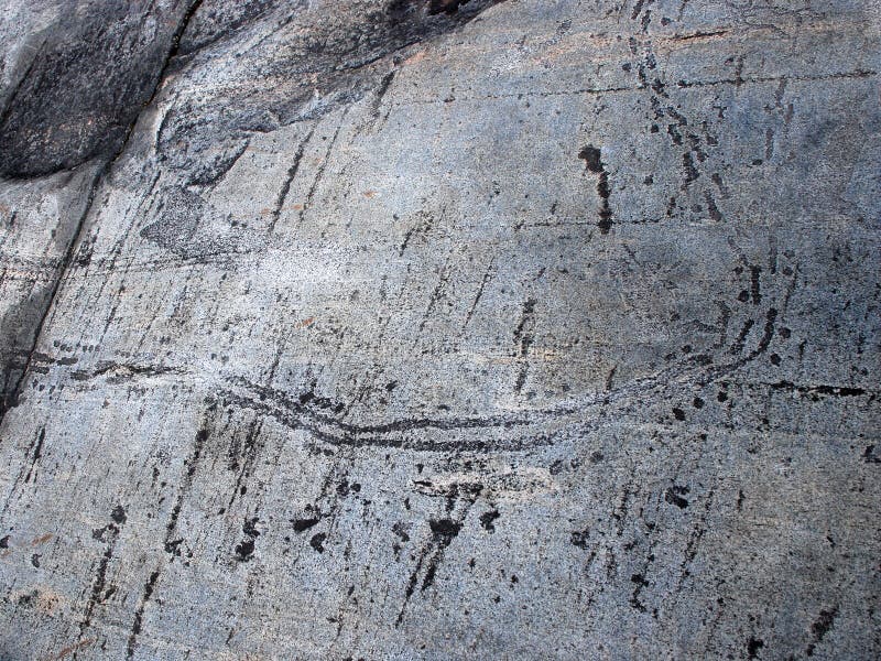 Petroglyph Primitive Drawings on Stones. Ancient Art by Prehistoric ...