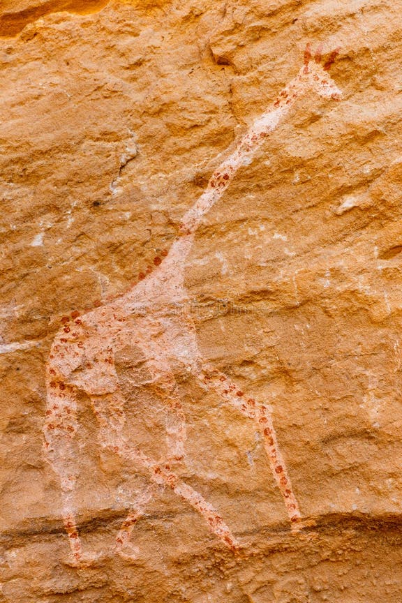 Petroglyphs, Akakus Mountains, Sahara, Libya Stock Photo - Image of ...