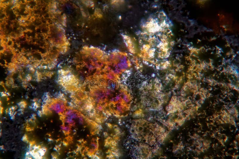 Petrographic Thin Section of the Meteorite NWA 6870 Under the ...