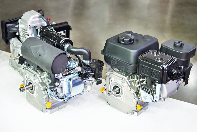 Petrol engines on display editorial photography. Image of industrial ...