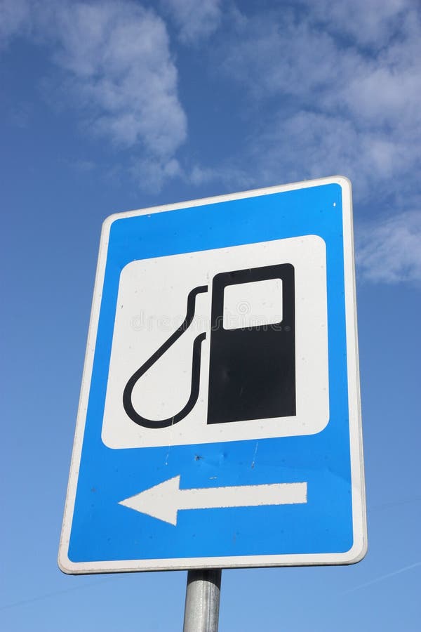 Petrol Filling Station Sign. Stock Image - Image of gasoline, station ...
