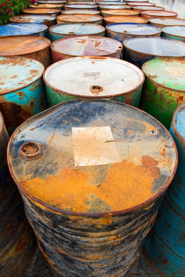 Petrol Garbage in Rusty Tank Discard Form Factory Long Time Ago Stock ...