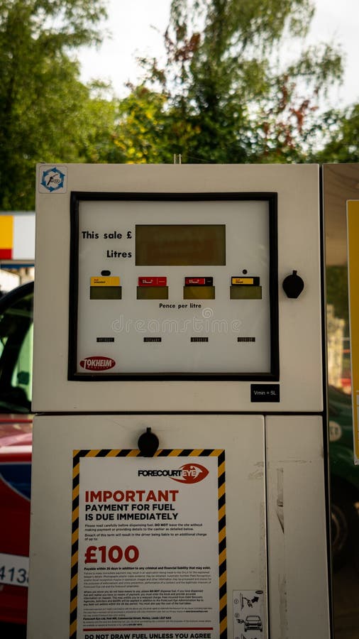 Petrol Gas Display Unit on Petrol Station Editorial Stock Image - Image ...