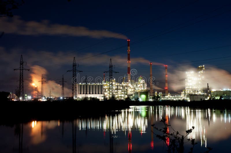 Petrol Refinery ORLEN stock image. Image of company, pipelines - 71455643