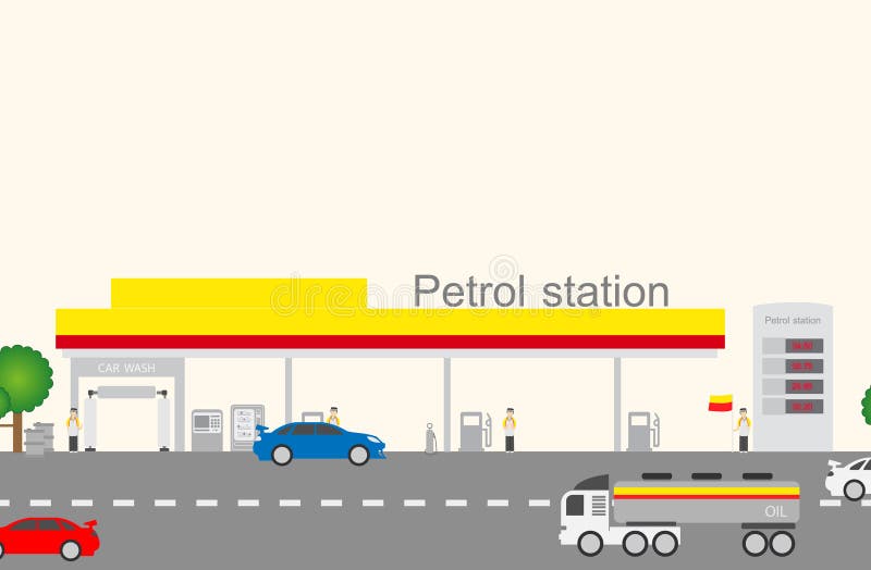 Petrol Station Stock Illustrations – 38,093 Petrol Station Stock ...