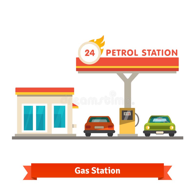 Petrol Station Stock Illustrations – 20,524 Petrol Station Stock ...