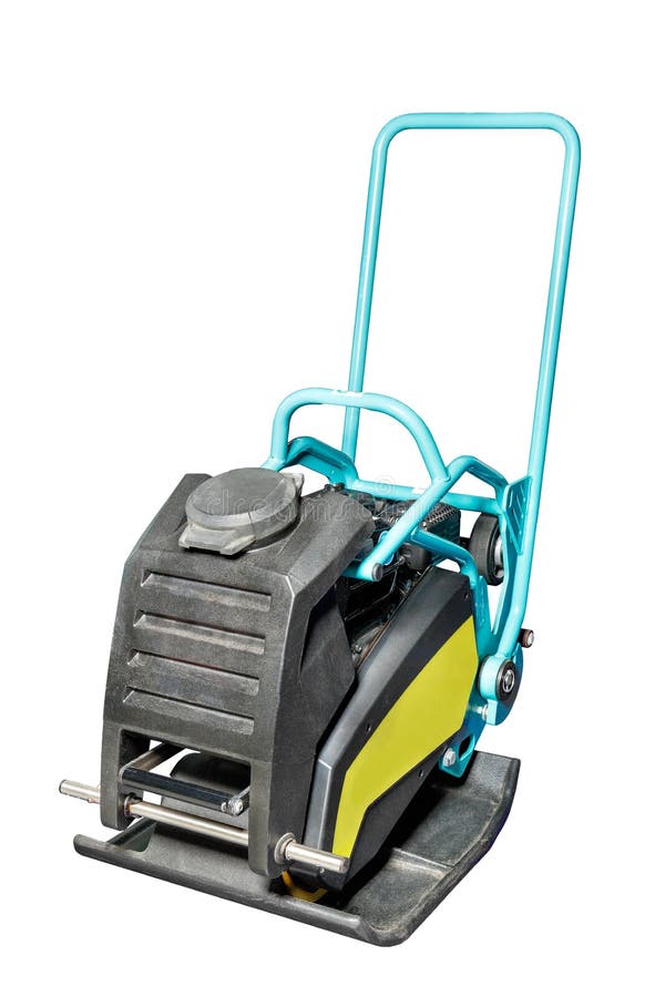 Compactor on White Background Stock Image - Image of asphalting, pave ...