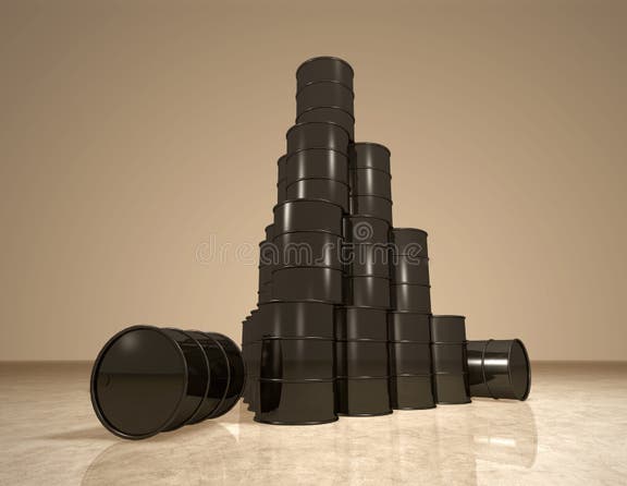 Petroleum barrels pyramid stock illustration. Illustration of reserves ...