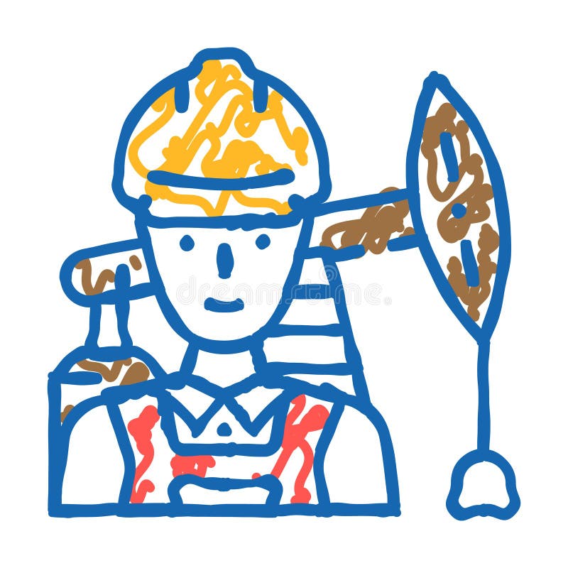 Petroleum Engineer Technology Icon Doodle Illustration Stock ...