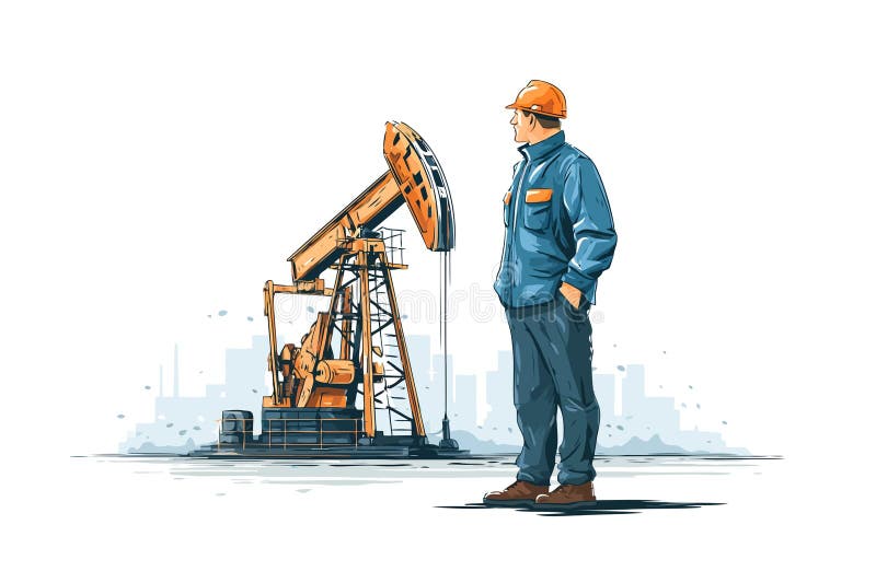 Petroleum Engineer at Work Environment Isolated Stock Vector ...