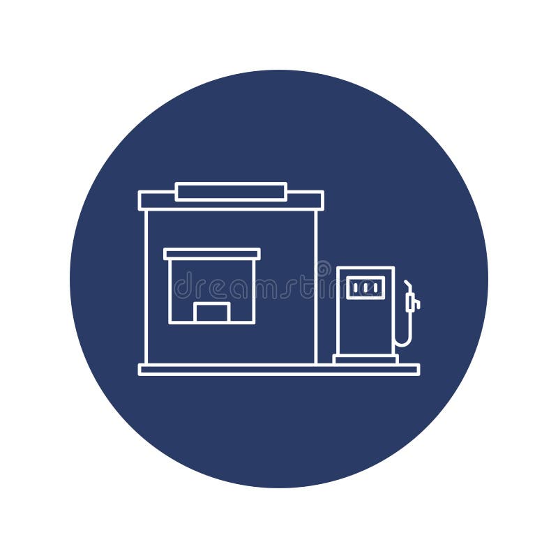 Fuel Station Location Pin Mark Icon Stock Vector - Illustration of ...
