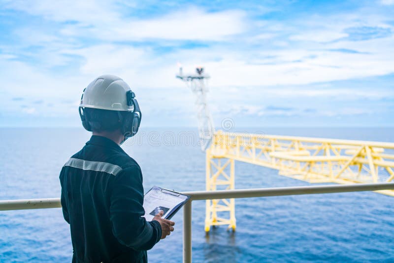 Engineers Inspect and Record Piping Systems and Equipment in the ...