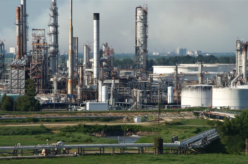 Big Refinery - Oil and Gas Factory. Stock Photo - Image of huelva ...