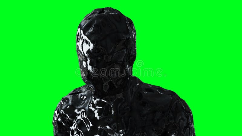 Petrolium, Oil Man Character Animation. Isolate on Green Screen. Stock ...