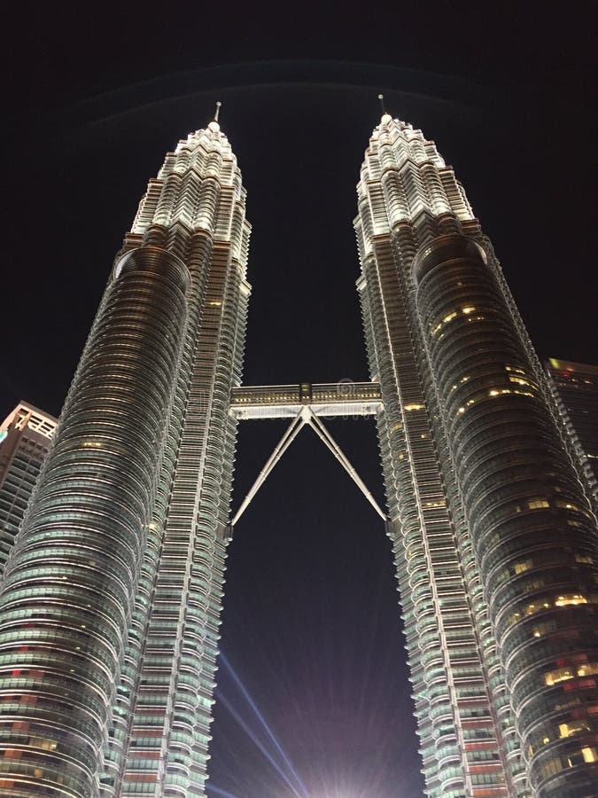 Petronas Twin Towers stock photo. Image of night, view - 78544746