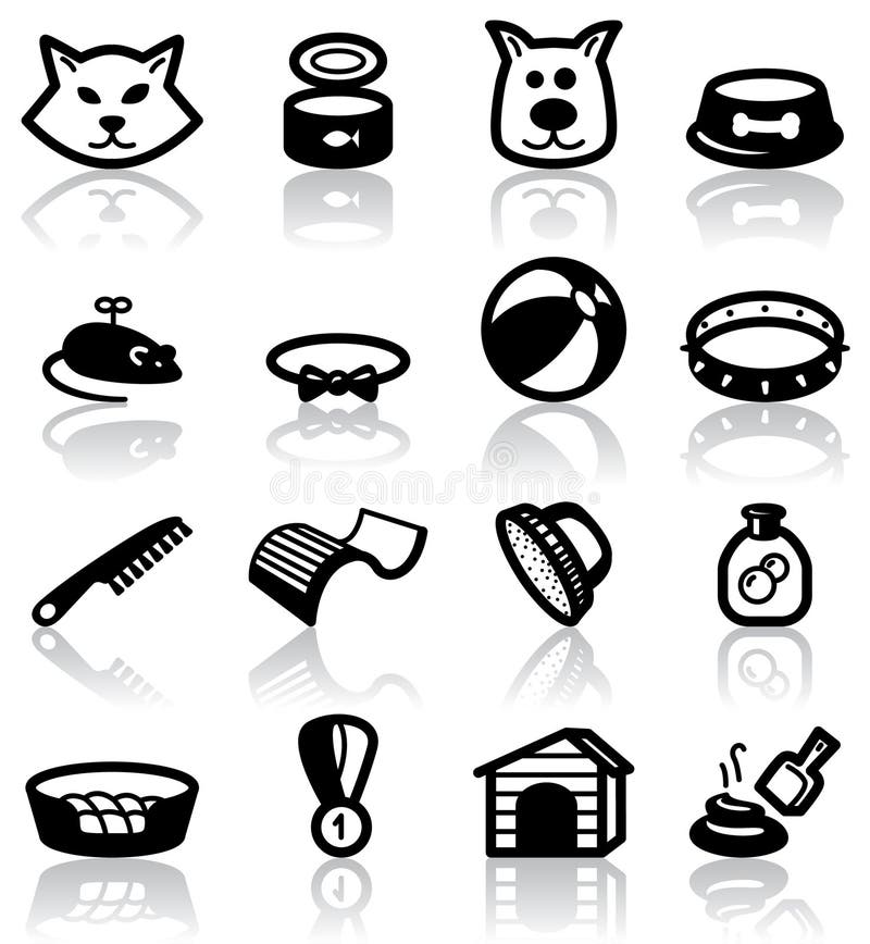 Pets icons collection stock vector. Illustration of icon - 36916166