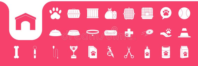 Pets Care and Cargo Icon Set Collection Design Vector Stock Vector ...