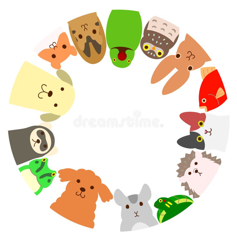 Pets circle stock illustration. Illustration of goldfish - 78172878