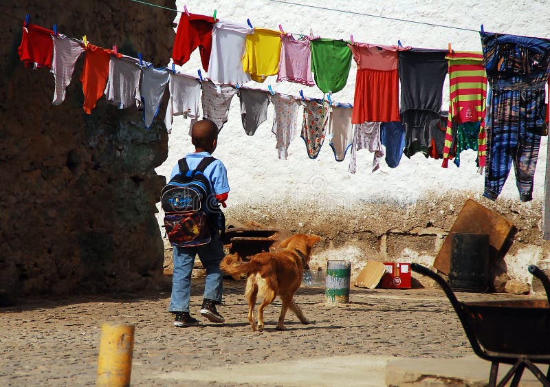 Cape Verde Family editorial stock photo. Image of path - 18863033