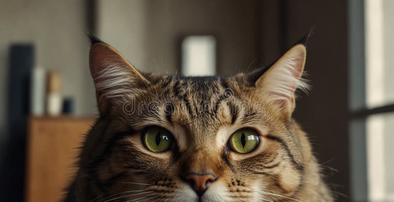 A Cute and Seemingly Confused Cat. Stock Illustration - Illustration of ...