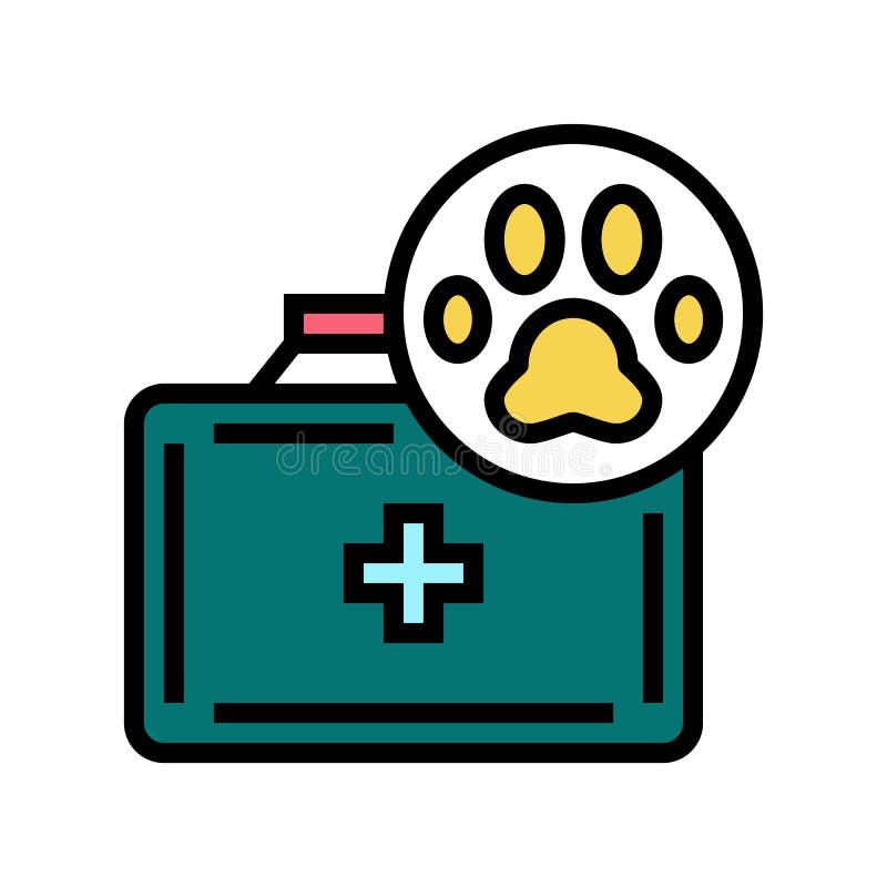 Pets First Aid. Veterinarian Red Cross Stock Illustration ...
