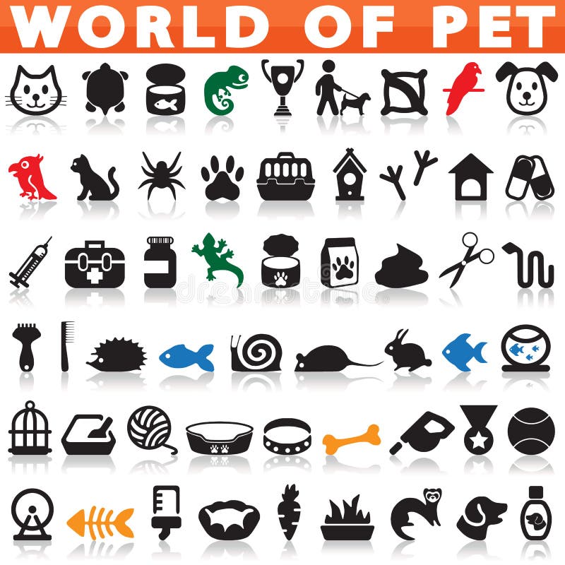 Pets icons stock vector. Illustration of animals, mammals - 23459213
