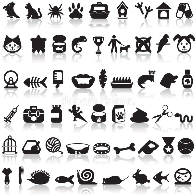 Pets icons collection stock vector. Illustration of icon - 36916166