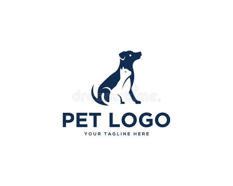 Pets Logo Design Emblem Concept. Stock Vector - Illustration of ...