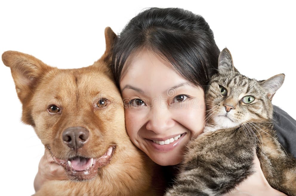 Pets Lover stock image. Image of portrait, together, embracing - 10394527
