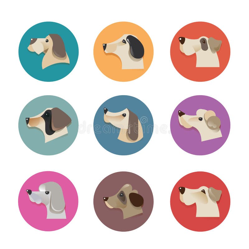 Pets Vector Icons - Dogs Elements Stock Vector - Illustration of dogs, white: 67892727