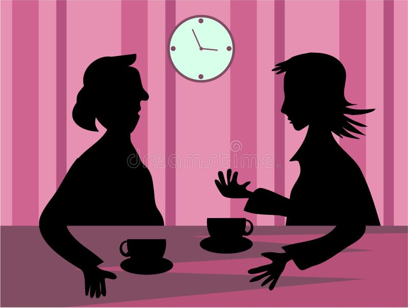 Pettegolezzo illustrazione vettoriale. Illustrazione di caffè - 112561