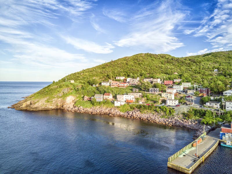 Petty Harbour with Two Piers during Summer Sunset, Newfoundland, Canada ...