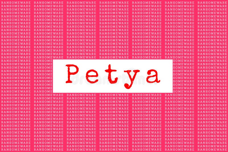 The Petya and Binary Code. the Petya and Ransomware Concept Secu Stock ...