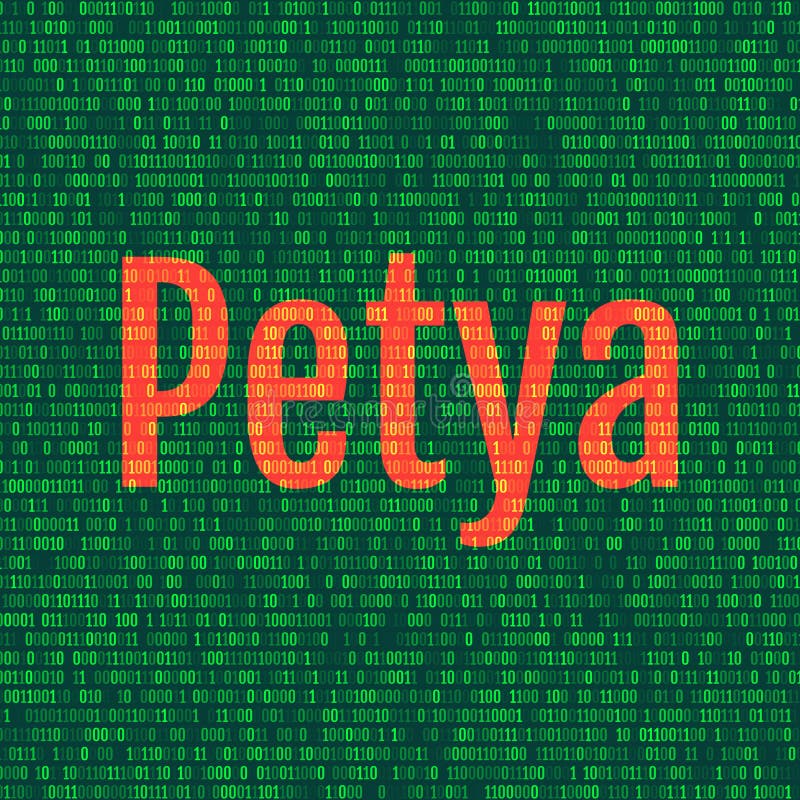 The Petya and Binary Code. the Petya and Ransomware Concept Security ...